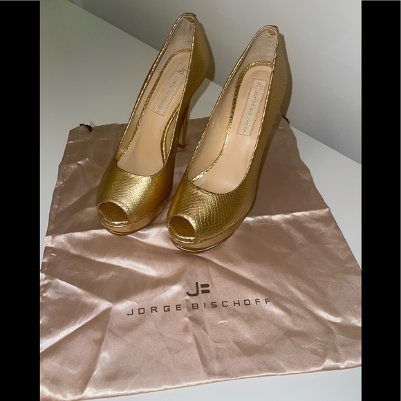Jorge Bischoff | Shoes | Brand New Golden High Heels | Poshmark